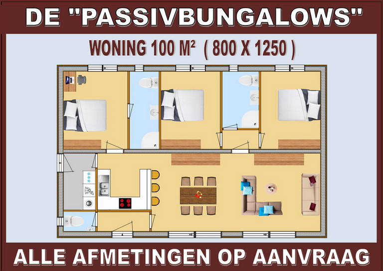 DE PASSIVBUNGALOWS & PASSIEVE VILLAS MODELLEN VOOR "STUDIO & WONING"